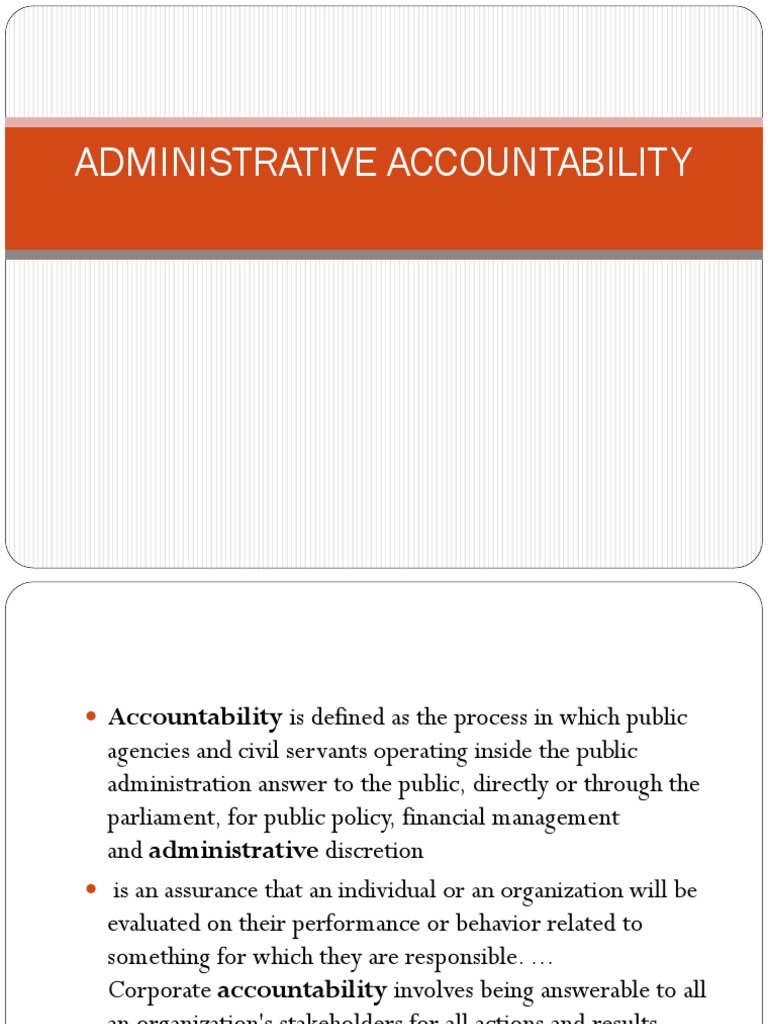 Understanding Administrative Accountability | PDF | Accountability ...