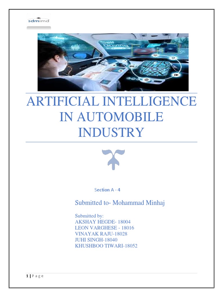 AI Transforming the Automobile Industry | PDF | Artificial Intelligence ...