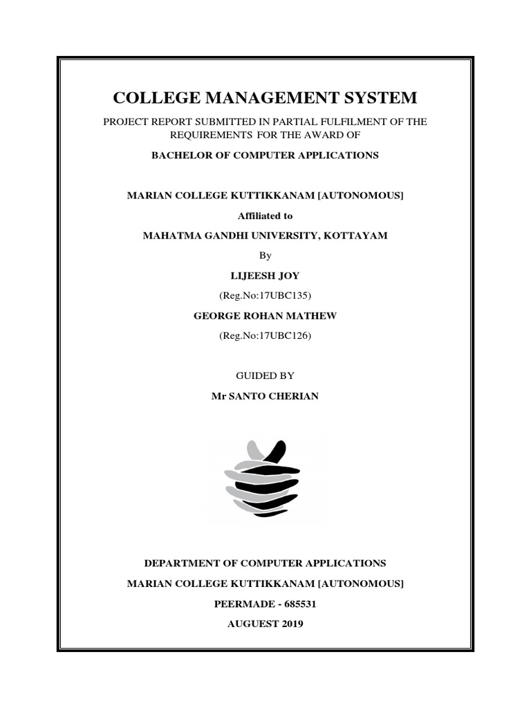 College Management System: Project Report Submitted in Partial ...