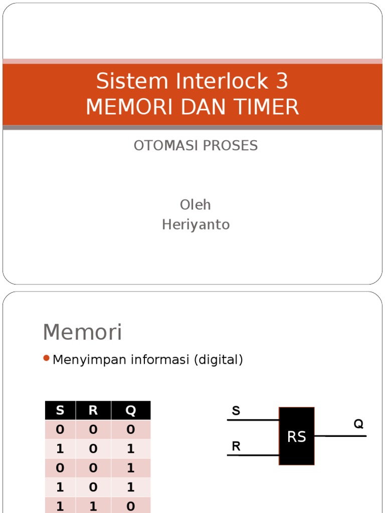 03-Sistem Interlock 3 (Memori Dan Timer) | PDF