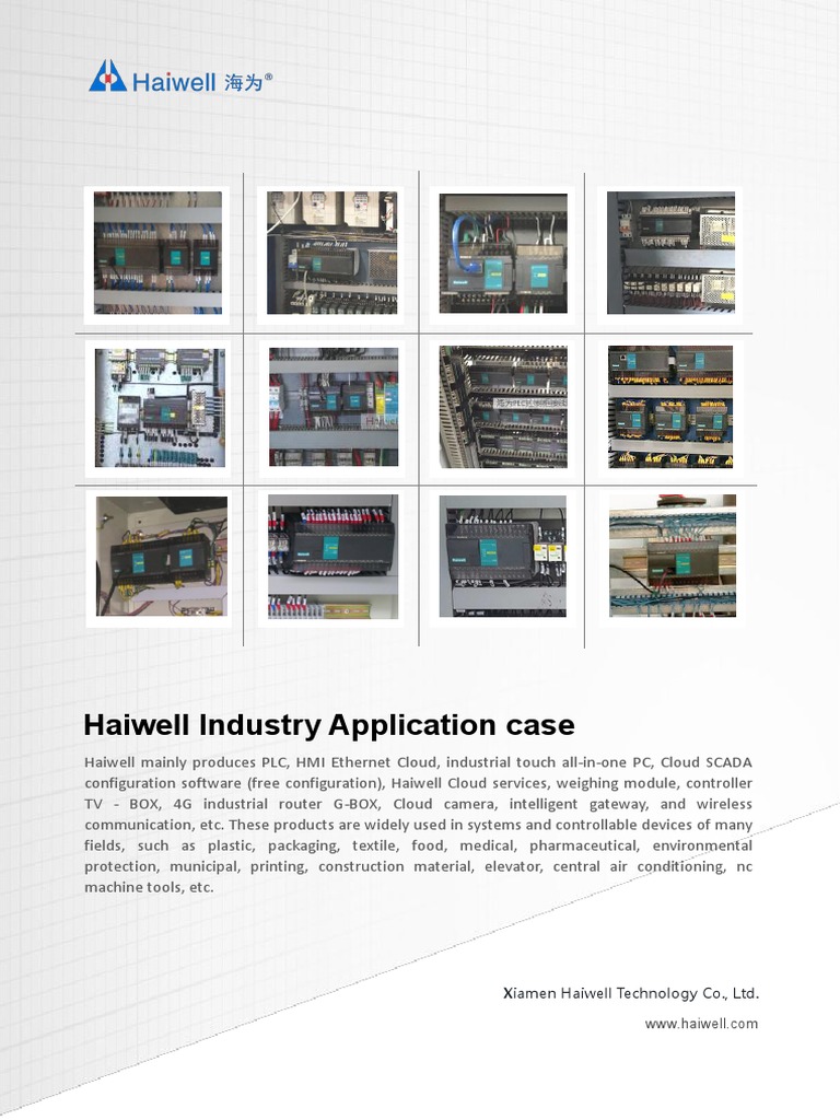 Haiwell Industry Application Case | PDF | Programmable Logic Controller | Water Heating