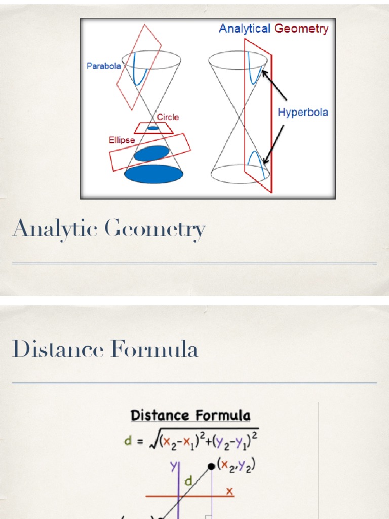 Analytic Geometry - Lecture Fine | PDF | Ellipse | Circle
