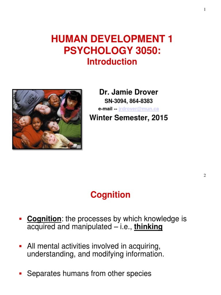 Introduction To Developmental Psychology | PDF | Cognitive Development ...