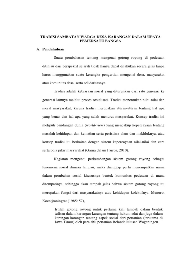 Pelaksanaan Tradisi Sambatan di Jawa | PDF | Kesehatan Holistik | Gaya ...