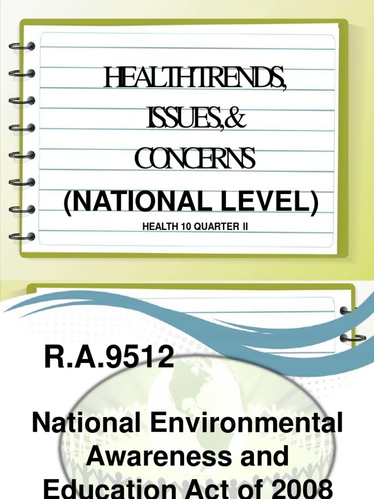 Health Trends, Issues, & Concerns: (National Level) | PDF