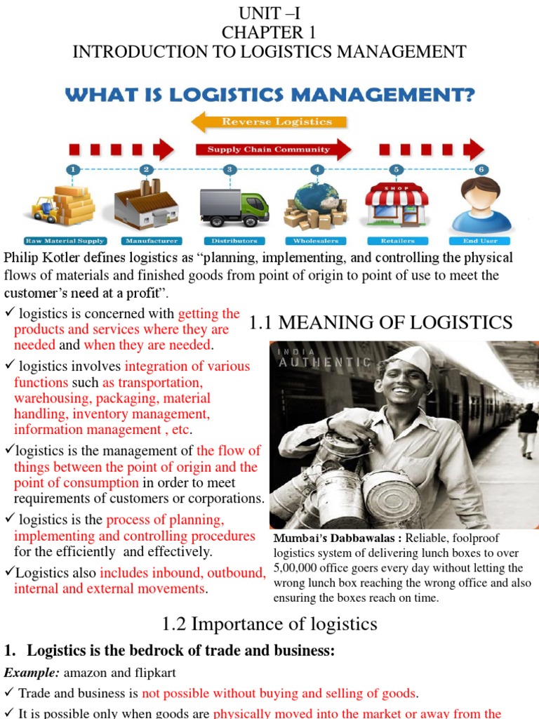 Understanding the Fundamental Concepts of Logistics Management | PDF ...