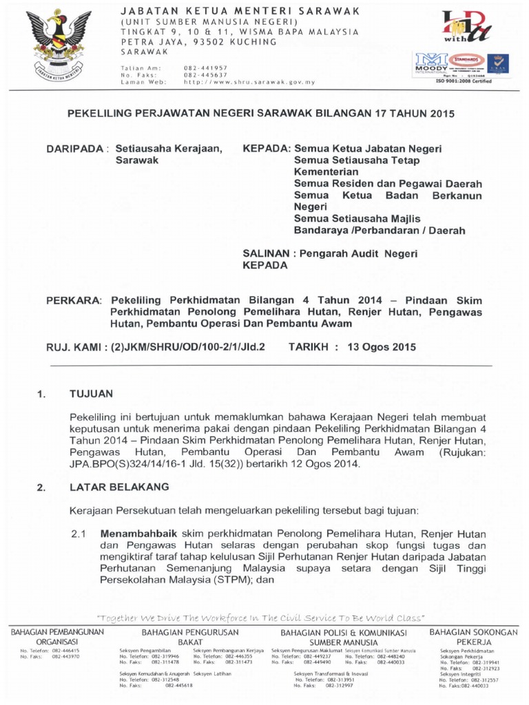 PP Bil.17 2015 Pindaan Skim Perkhidmatan Penolong Pemelihara Hutan ...