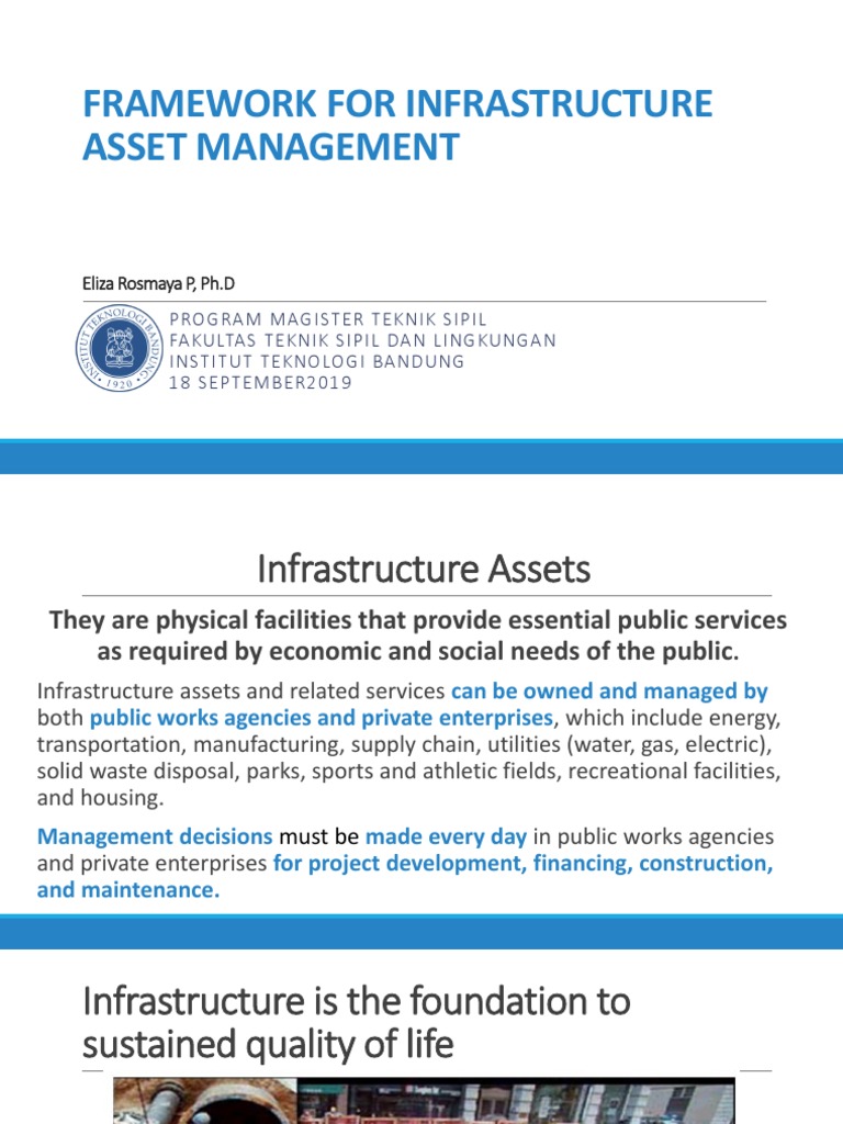 Infrastructure Asset Management Framework | PDF | Asset Management ...