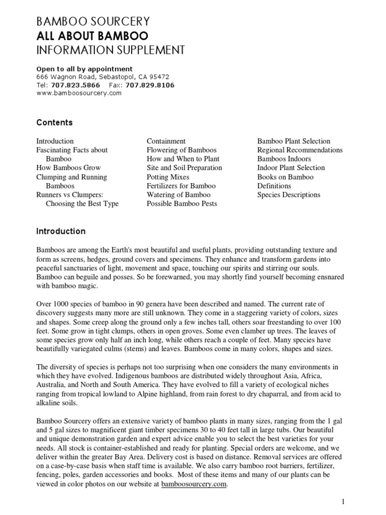 All About Bamboo 2017 PDF | PDF | Bamboo | Soil