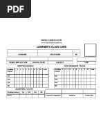 Learners Individual Record Card | PDF