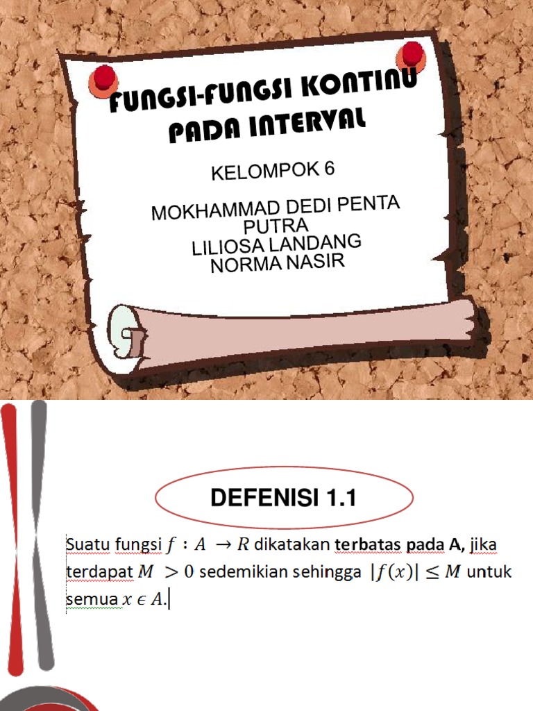 Fungsi-Fungsi Kontinu Pada Interval | PDF