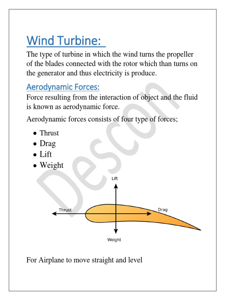 Wind Turbine:: Aerodynamic Forces | PDF | Wind Turbine | Wind Power