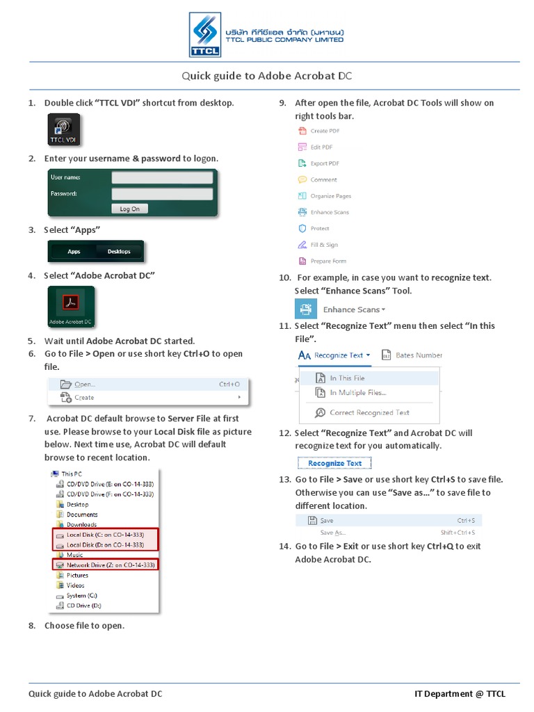 Adobe Acrobat DC Quick Guide | PDF