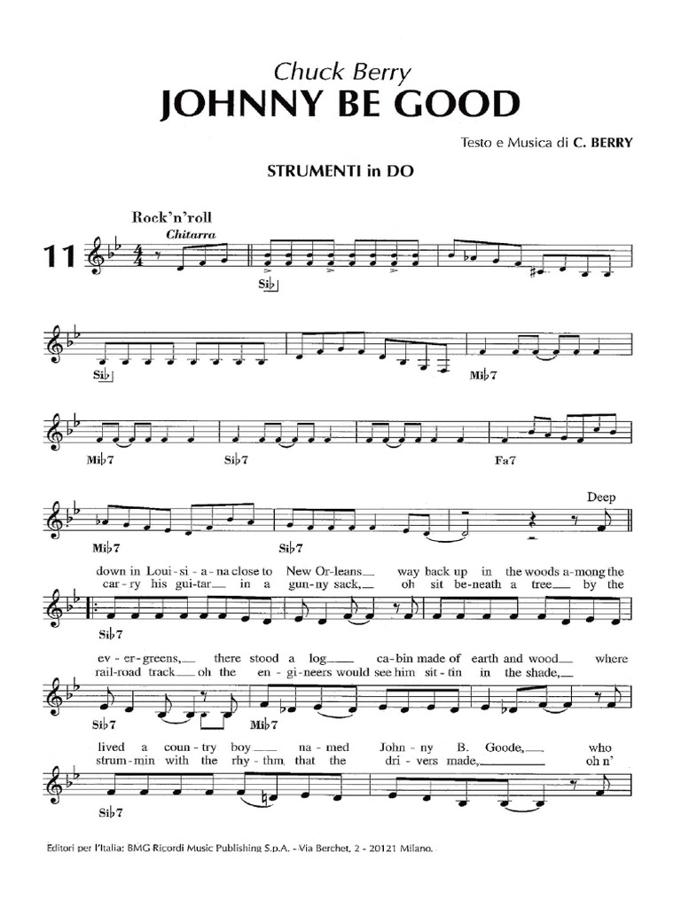 Chuck Berry Johnny Be Good | PDF