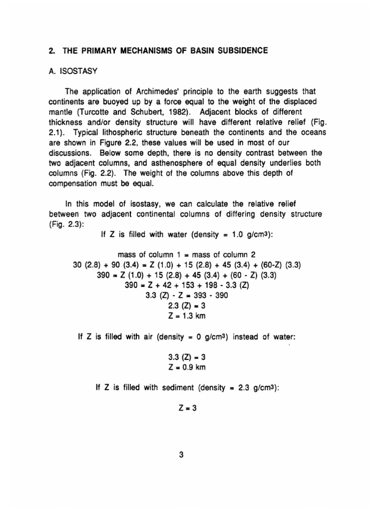 The Primary Mechanisms of Basin Subsidence | PDF | Sedimentary Basin ...