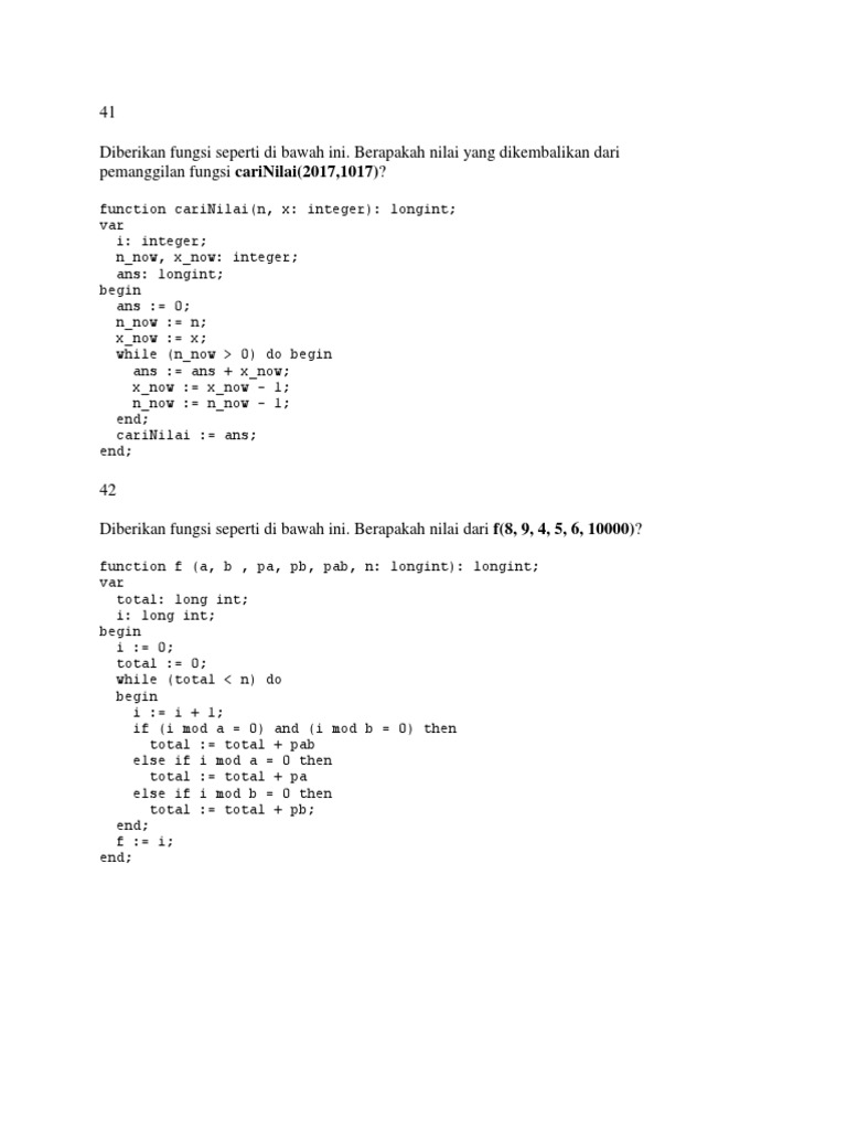 Soal Algoritma | PDF