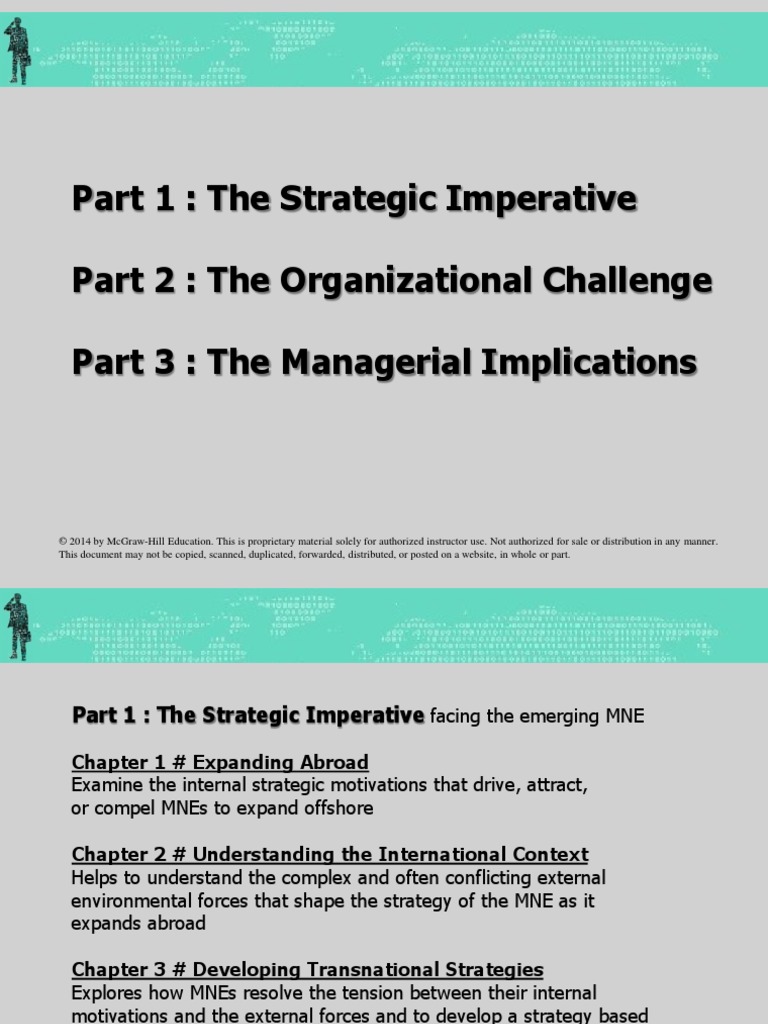 Part 1: The Strategic Imperative Part 2: The Organizational Challenge ...