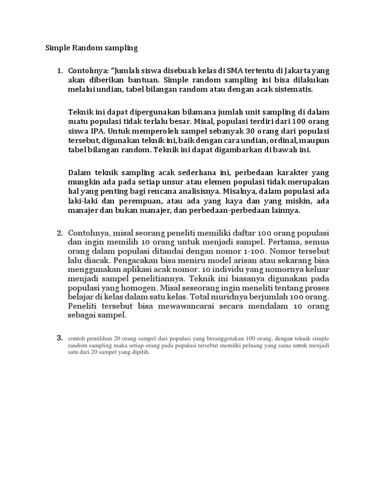 Contoh Sampling | PDF