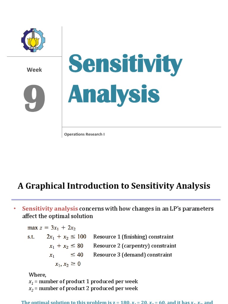 Handout 9 - Sensitivity Analysis PDF | PDF | Videocassette Recorder | Mathematical Optimization
