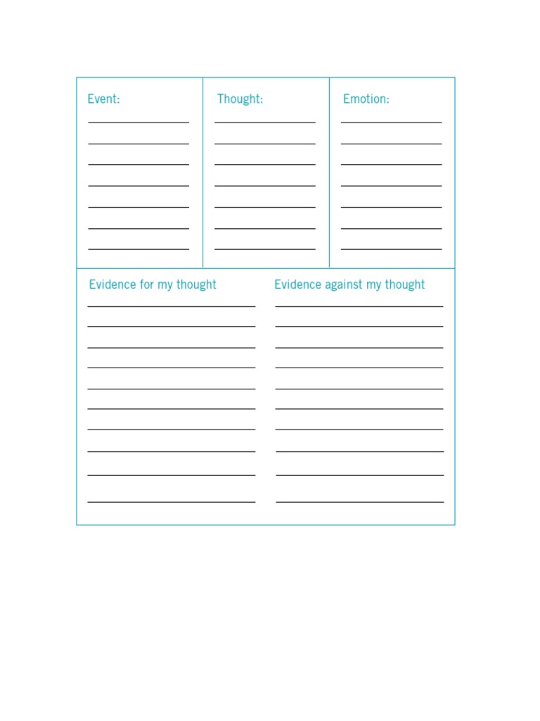 CBT Thought Challenge | PDF