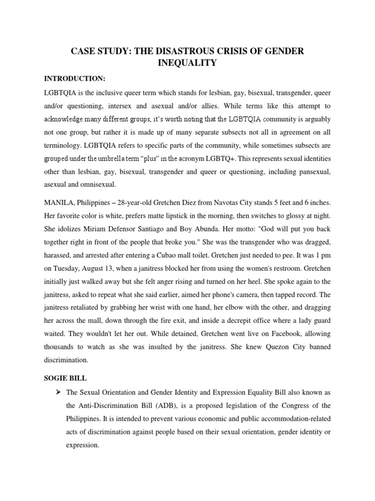 Case Study of Gretchen Diez | PDF | Public Toilet | Lgbt