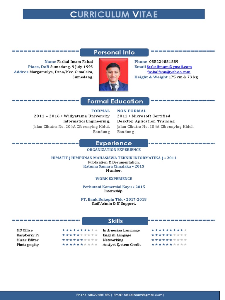 Urriculum Itae: Personal Info | PDF