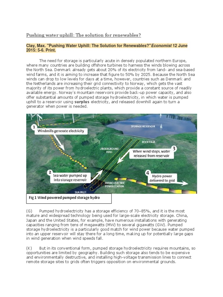 Pushing Water Uphill 1 | PDF | Wind Power | Hydroelectricity