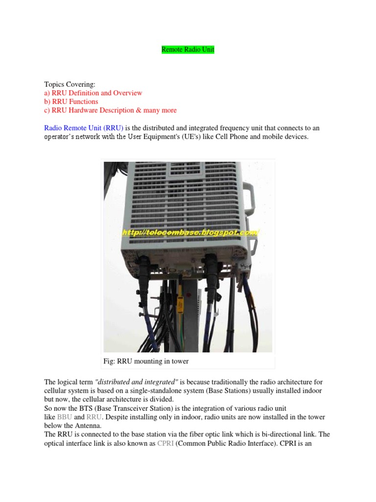 KPI Parameters Notes | PDF | Cellular Network | Radio