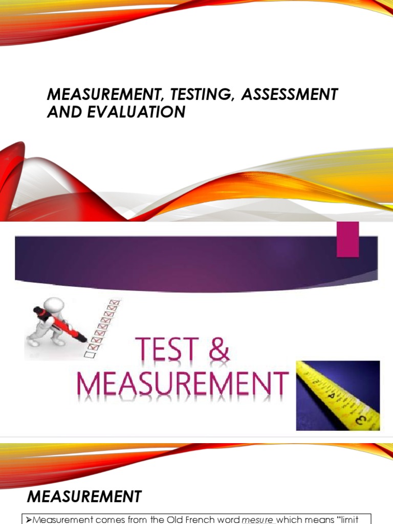 Measurement, Testing, Assessment and Evaluation | PDF | Test ...