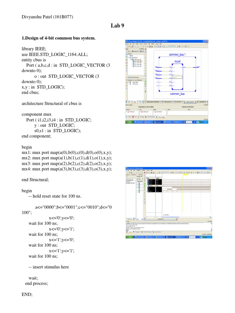 4-Bit Bus System Design | PDF | Teaching Methods & Materials ...