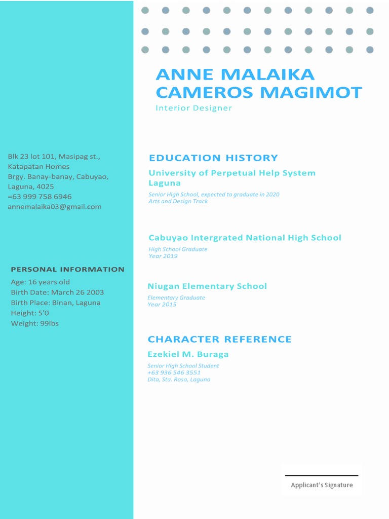 Applicant's Signature | PDF