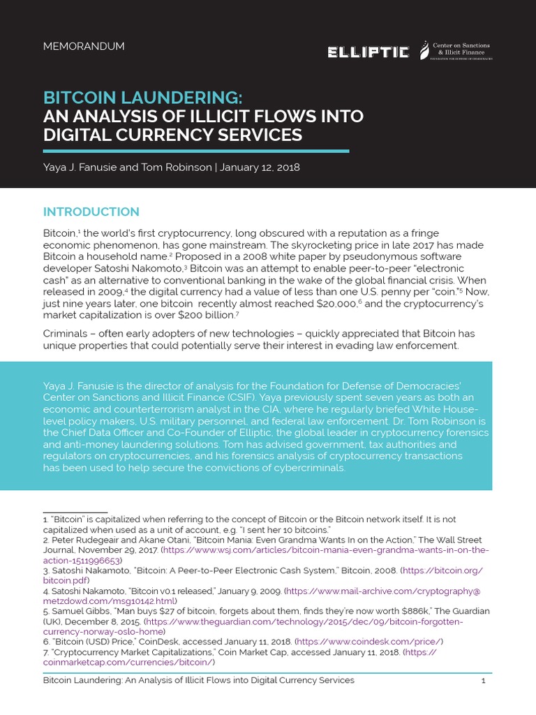 Bitcoin Laundering Report | PDF | Money Laundering | Cryptocurrency