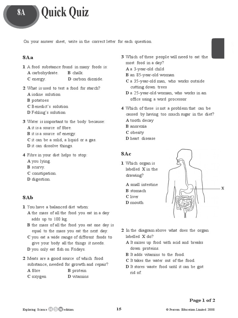 Exploring Science Edition © Pearson Education Limited 2008 | PDF ...