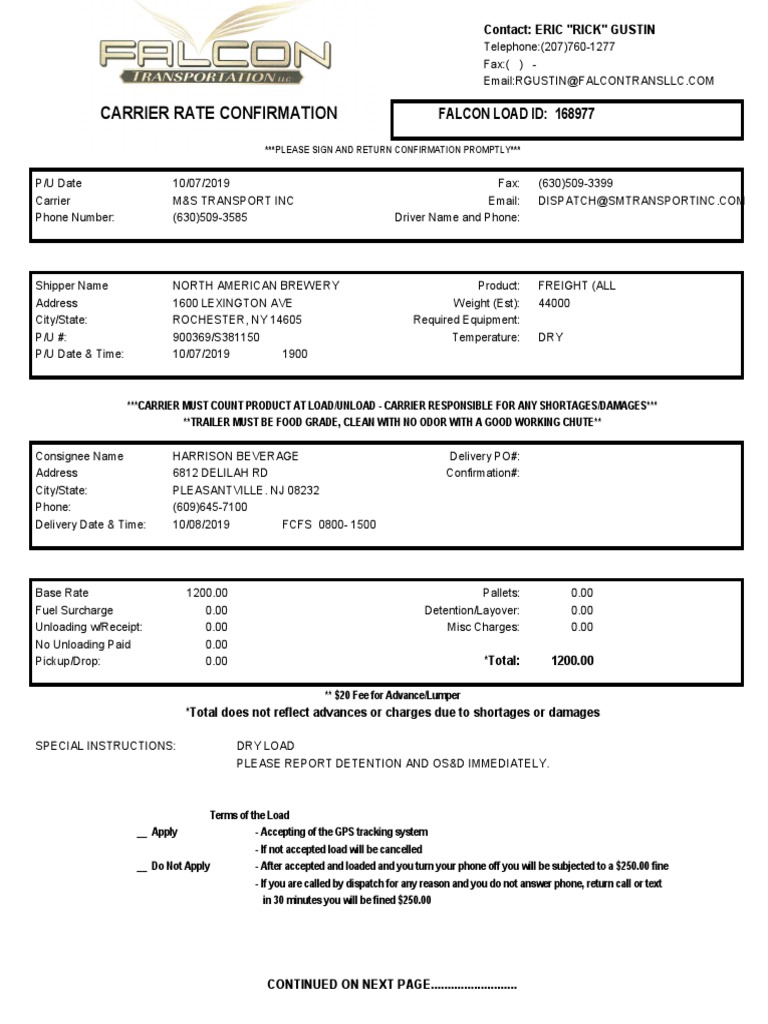 168977 | PDF | Cargo | Receipt