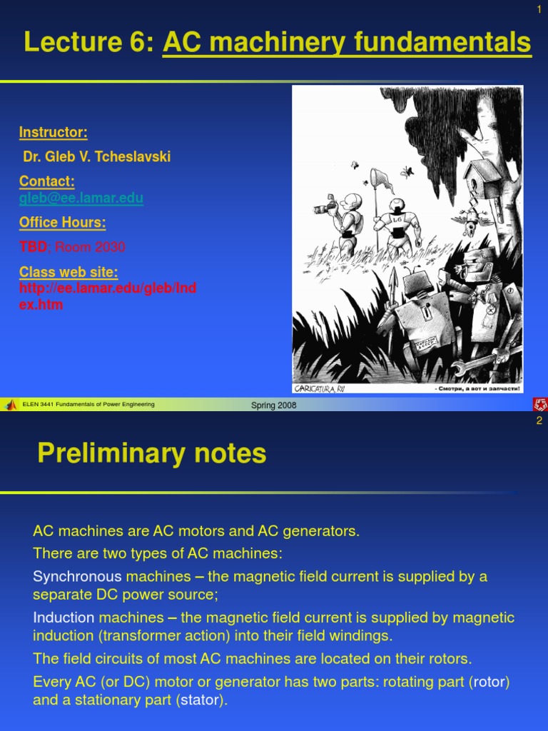 Lecture 06 - AC Machinery Fundamentals | PDF | Electric Motor ...