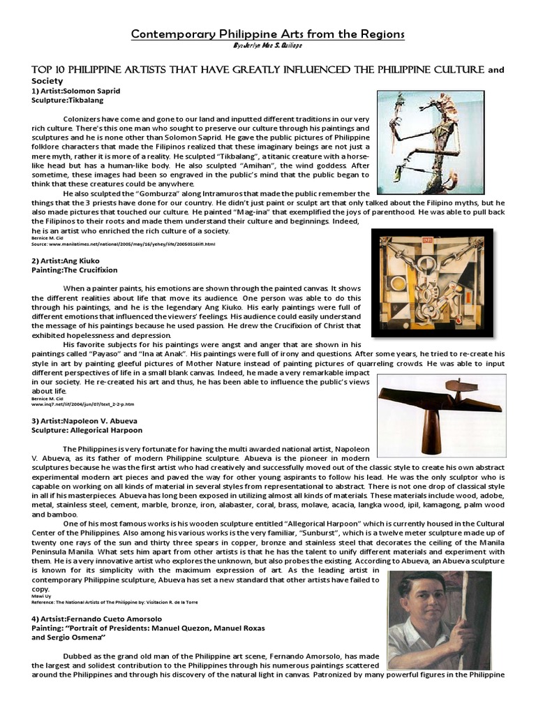 Contemporary Philippine Arts From The Regions: Society | PDF ...