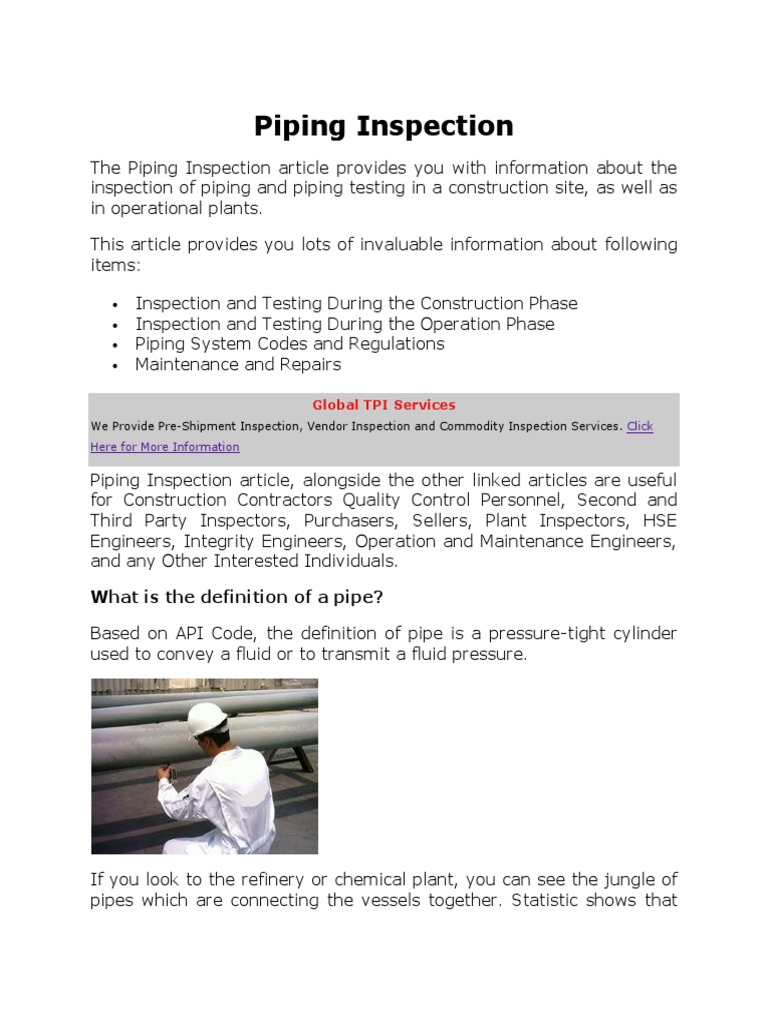 ASME CODE Requirements - Piping | PDF | Pipe (Fluid Conveyance ...