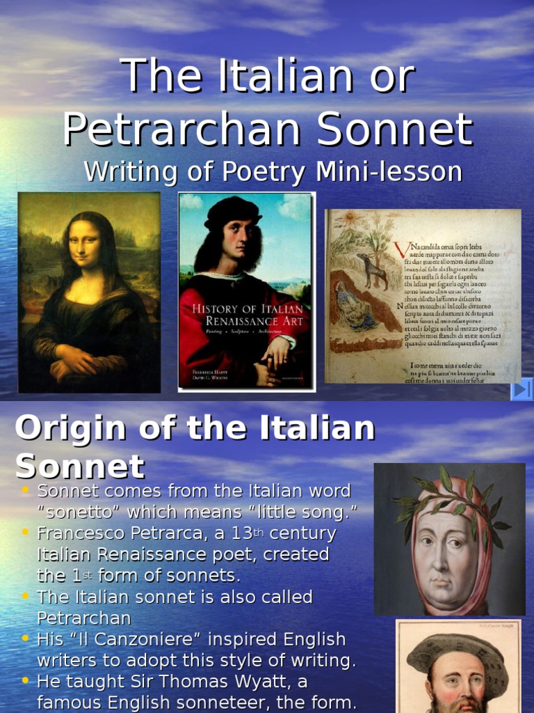 The Italian or Petrarchan Sonnet | PDF