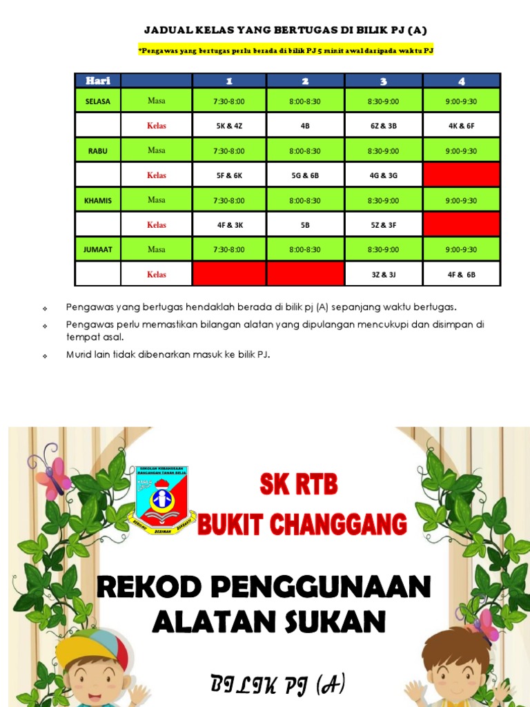 Jadual Pengawas Bilik PJ (A) | PDF | Karier & Perkembangan