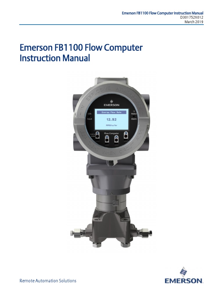 Emerson Fb1100 Flow Computer Instruction Manual en 586730 | PDF ...