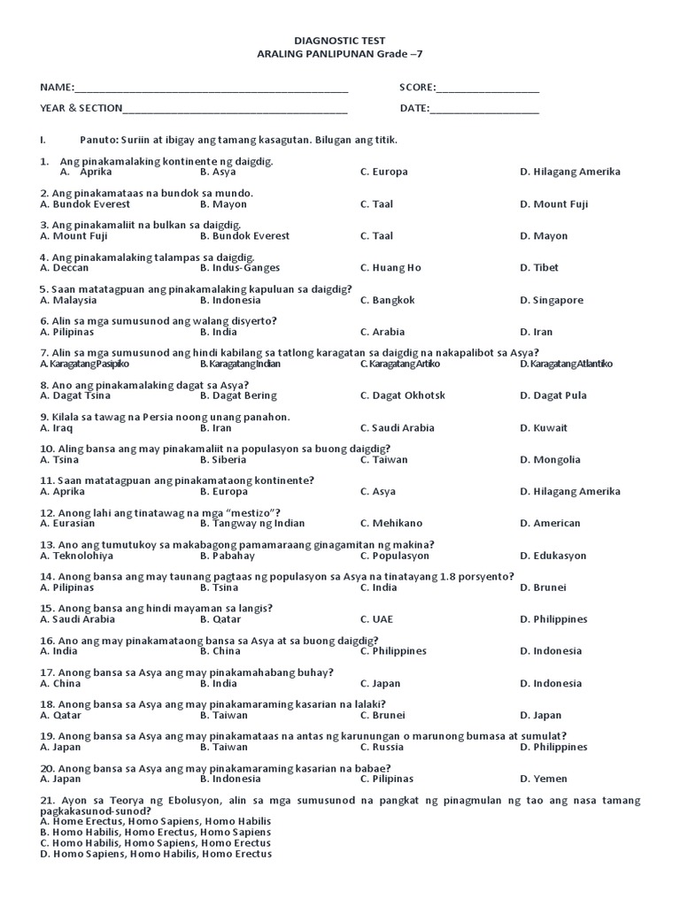 diagnostic-test-araling-panlipunan-grade-7