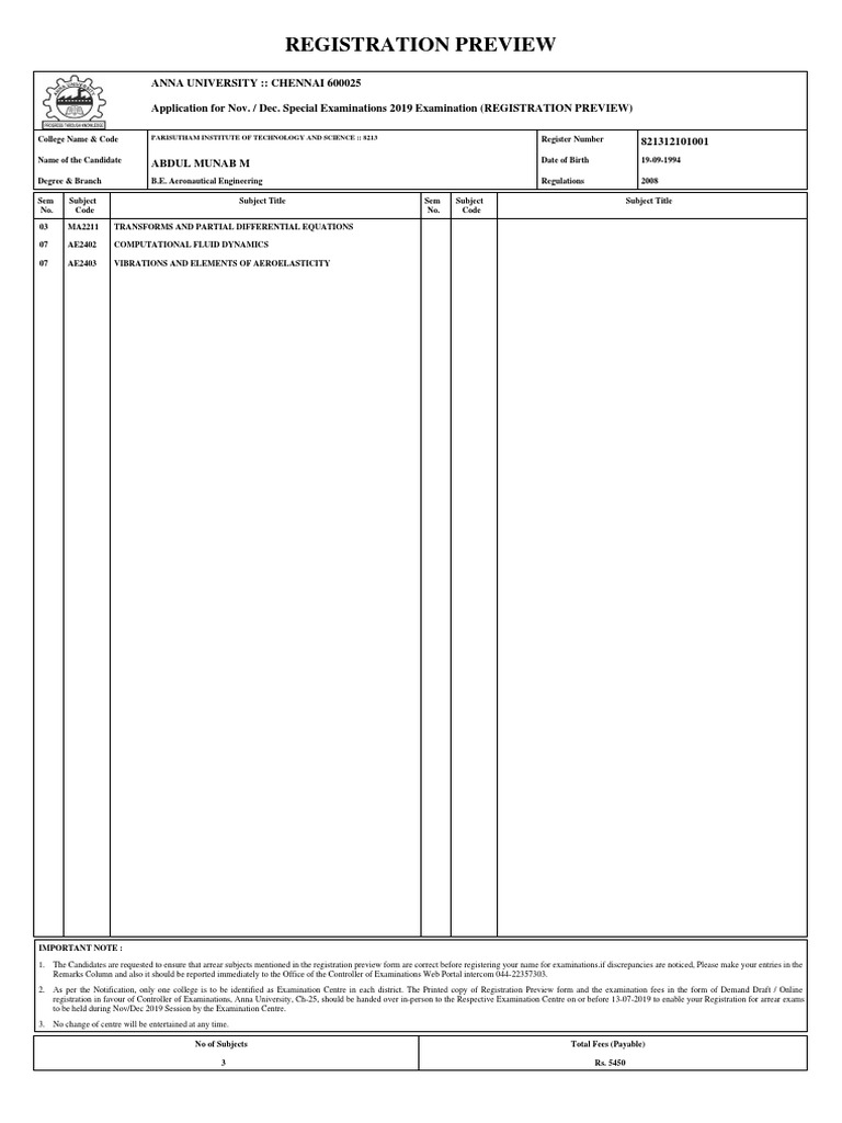 Registration Preview | PDF | Engineering