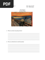 The Scream (1893) : Scream Within The Annals of Modern Art Cannot Be ...