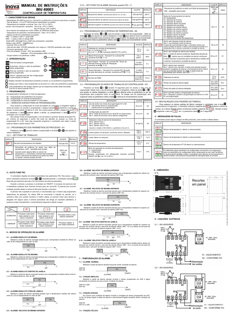 Manual instruções - Controlador Inova – INV-40003_RRS_J _ Comercial ...