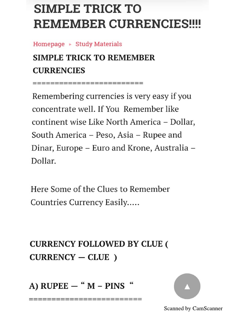 Currency Formula | PDF