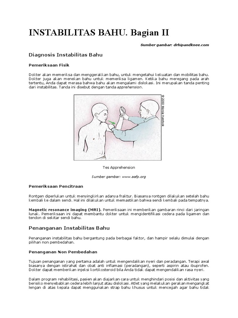 Instabilitas Bahu | PDF