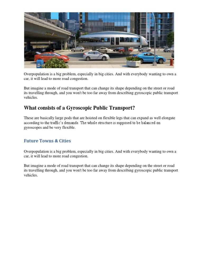 What Consists of A Gyroscopic Public Transport?: Future Towns & Cities ...