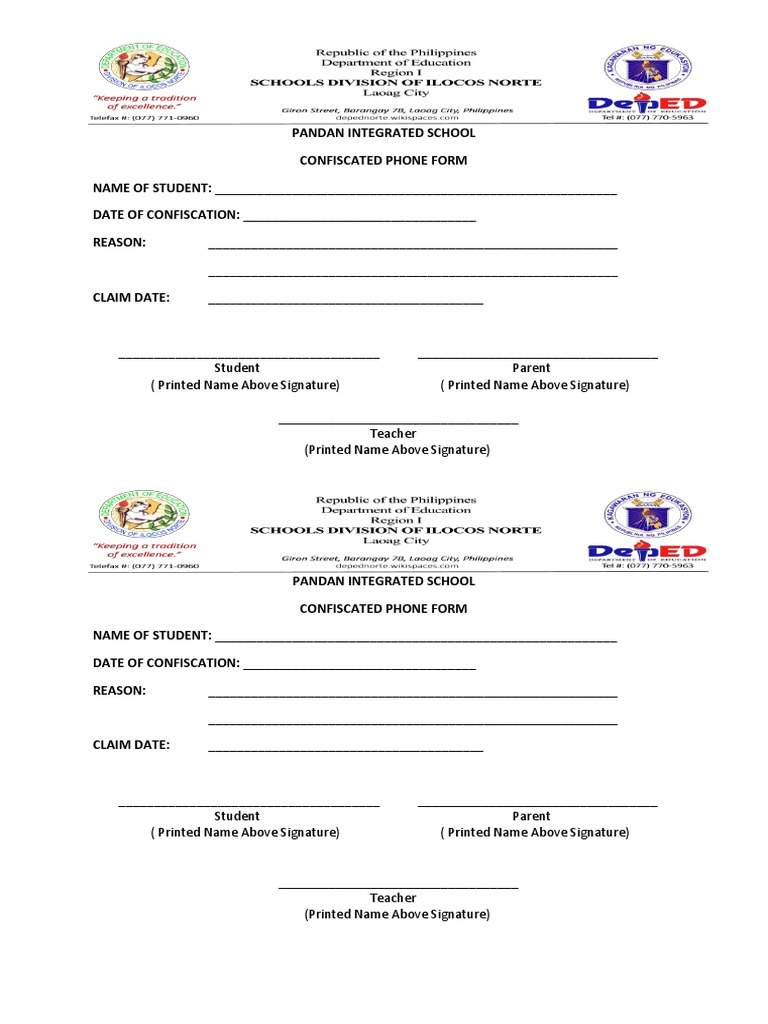 Student Parent (Printed Name Above Signature) (Printed Name Above ...