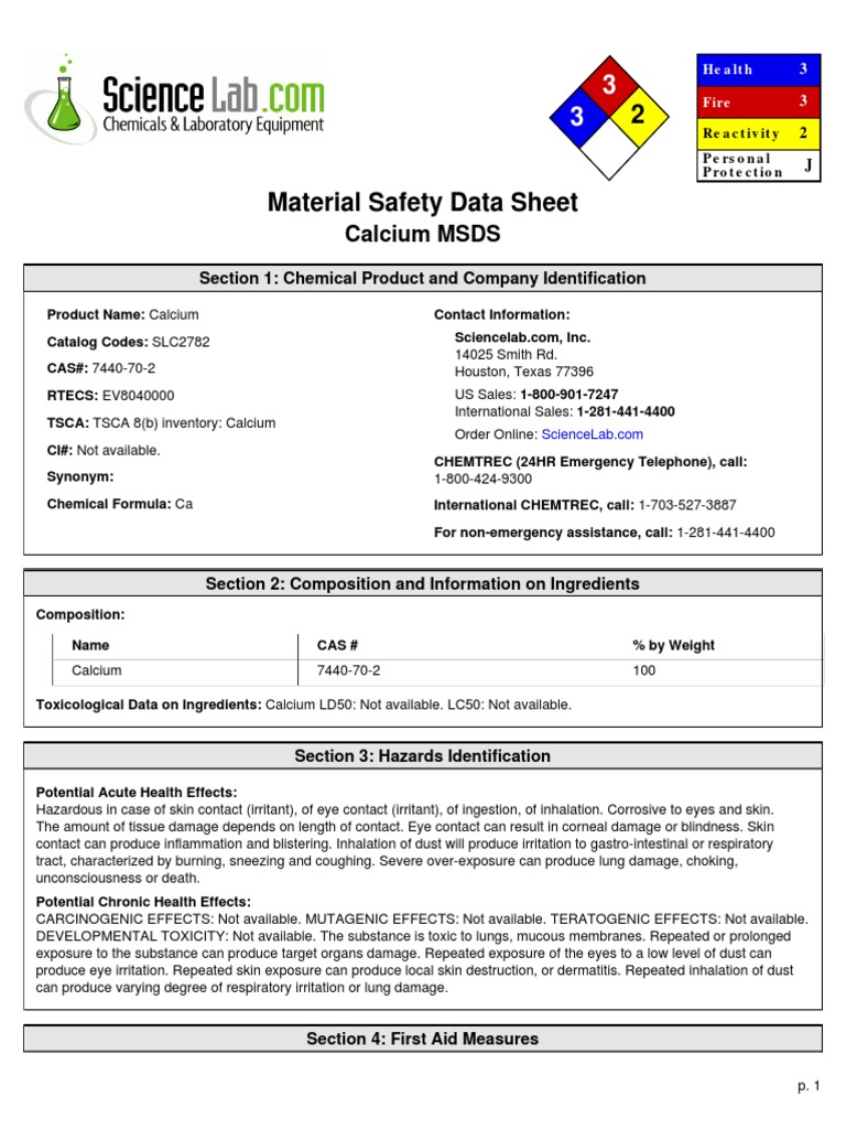MSDS Sampel | PDF | Toxicity | Explosion