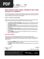 Mga Uri NG Promotional Materials | PDF